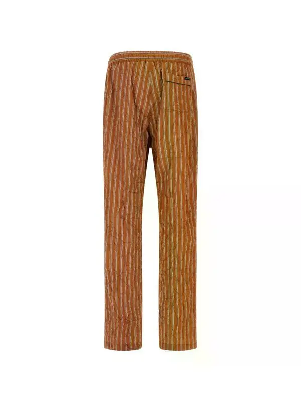 Dolce & Gabbana Striped Straight Leg Trousers - Brown