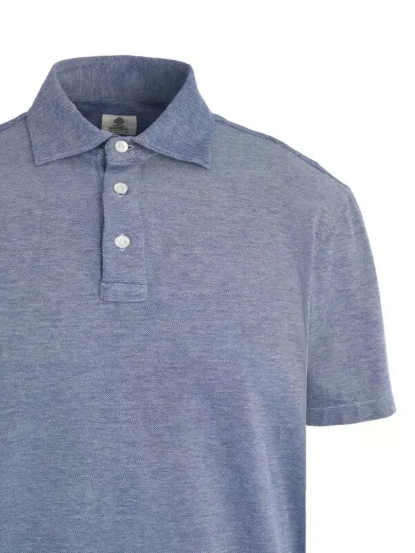 LUIGI BORRELLI Short-sleeve Polo Shirt - Blue