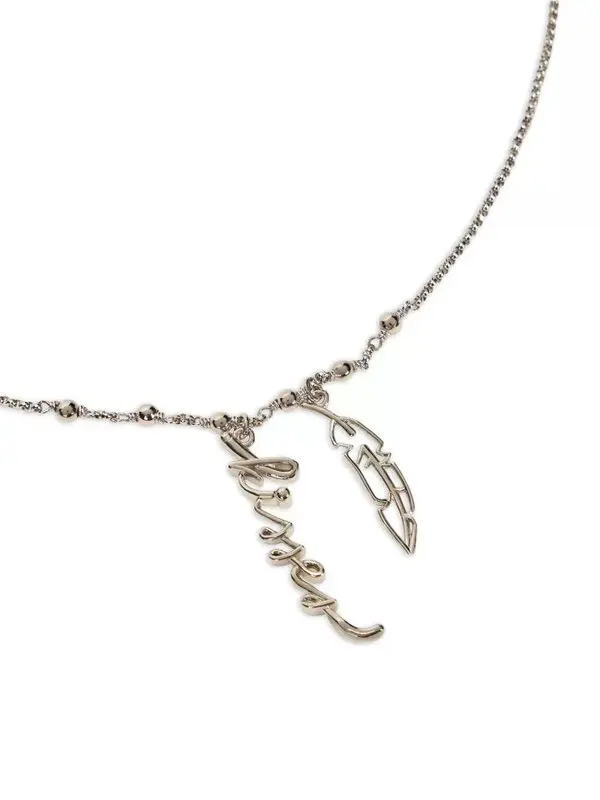 Red Valentino Feather Pendant Necklace