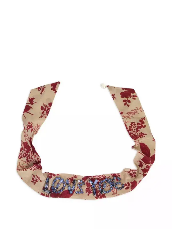 Red Valentino Floral Embellished Necklace - Neutrals