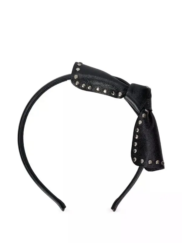 Red Valentino Bow Studded Headband - Black