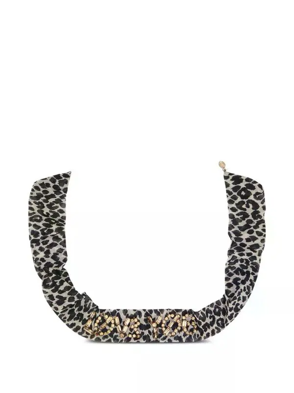 Red Valentino Animal-print Embellished Headband - Neutrals