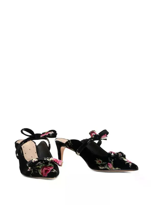 Red Valentino Floral Bow Mules
