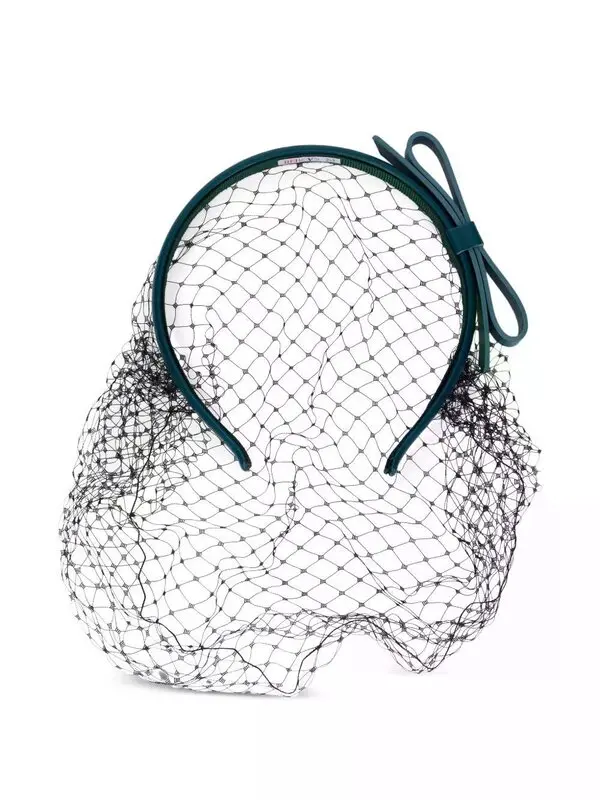 Red Valentino Bow Net Headwear - Green