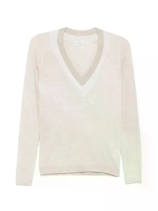 Brunello Cucinelli V-neck Jersey Top