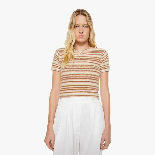 Sablyn Jude Striped Cashmere Tee - Multi