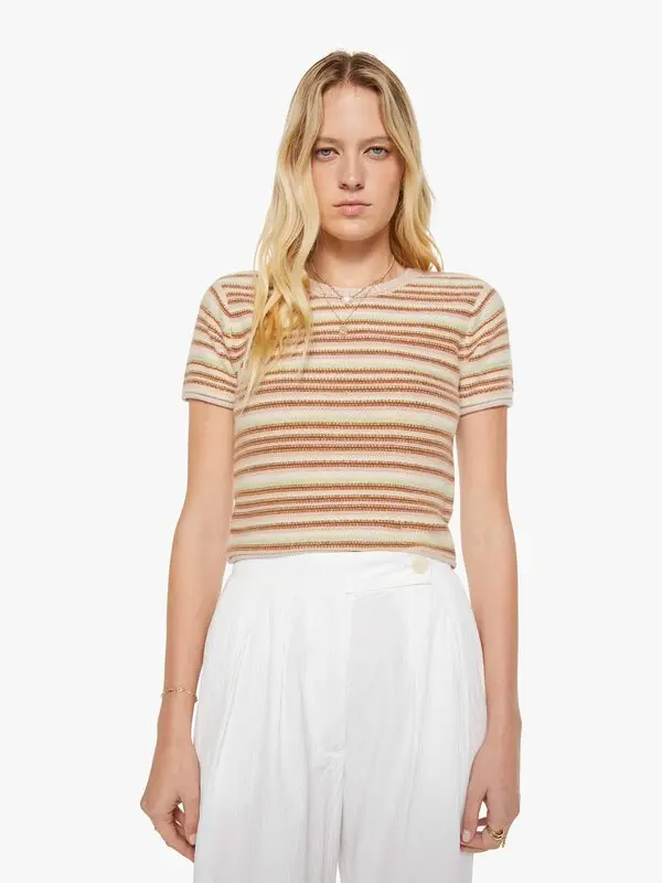 Sablyn Jude Striped Cashmere Tee - Multi