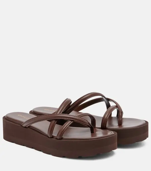 GIANVITO ROSSI Nadina Leather Platform Sandals