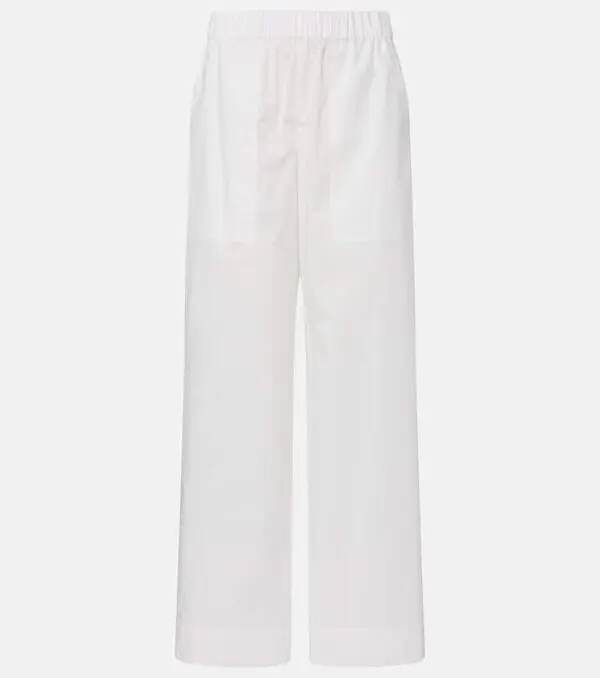 Simkhai Arden Cotton-blend Wide-leg Pants - White