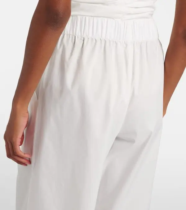 Simkhai Arden Cotton-blend Wide-leg Pants - White