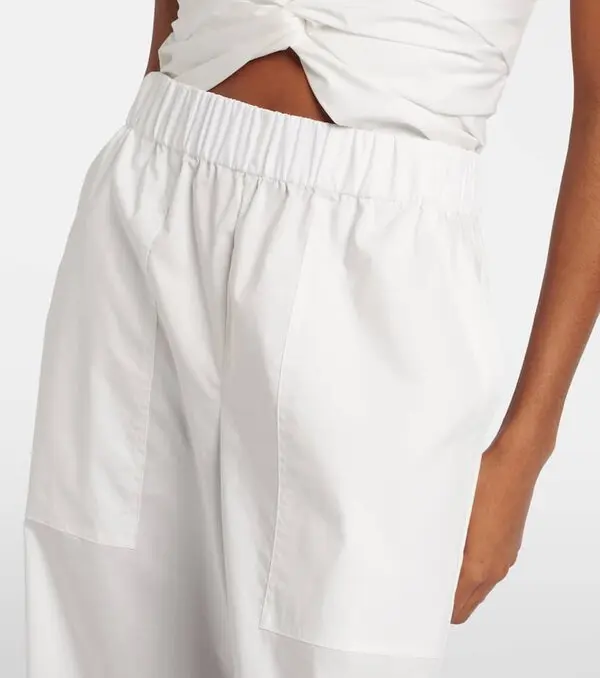 Simkhai Arden Cotton-blend Wide-leg Pants - White