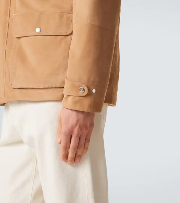 Brunello Cucinelli Suede Field Jacket - Beige