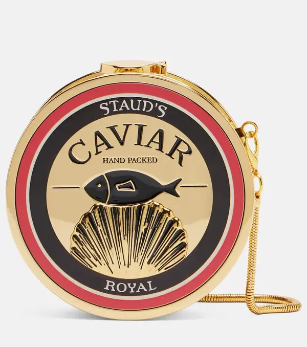 Staud Caviar Mini Crossbody Bag - Gold