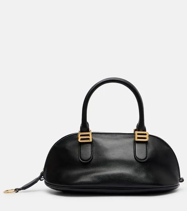 Balenciaga Bolero Mini Leather Top-handle Bag - Black