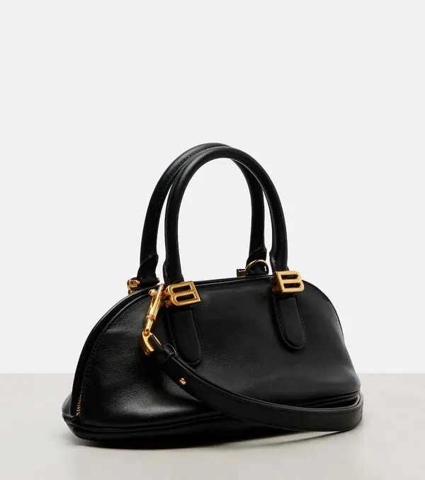 Balenciaga Bolero Mini Leather Top-handle Bag - Black