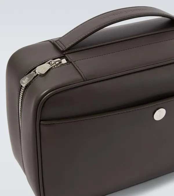 Brunello Cucinelli Leather Toiletry Bag - Brown