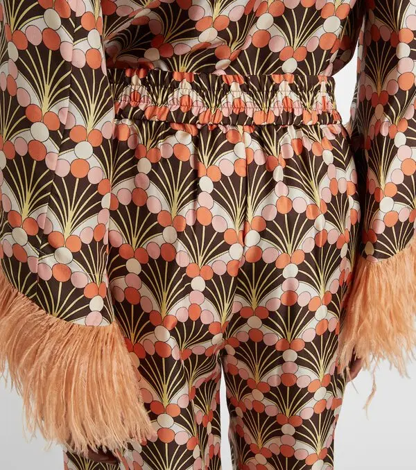 La DoubleJ Printed Silk Palazzo Pants - Multicoloured