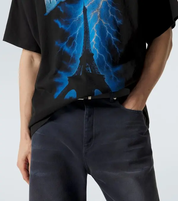 Balenciaga Printed Cotton Jersey T-shirt