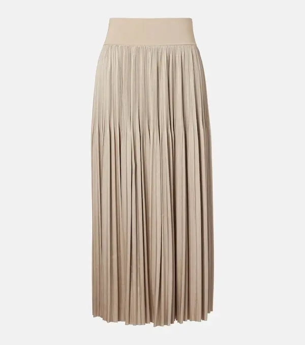 JOSEPH Rabat Plissé Midi Skirt - Beige