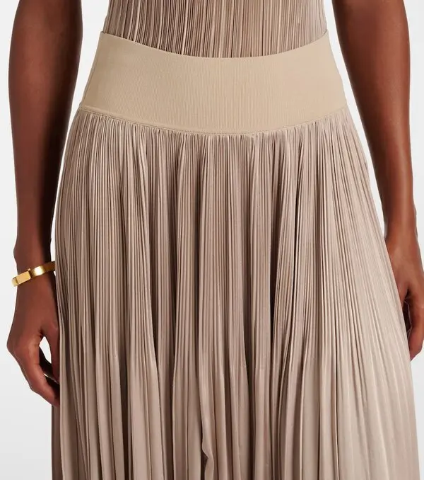 JOSEPH Rabat Plissé Midi Skirt - Beige