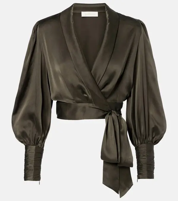 Zimmermann Silk Wrap Top