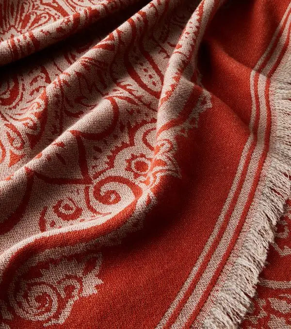 Etro Paisley Wool Jacquard Throw
