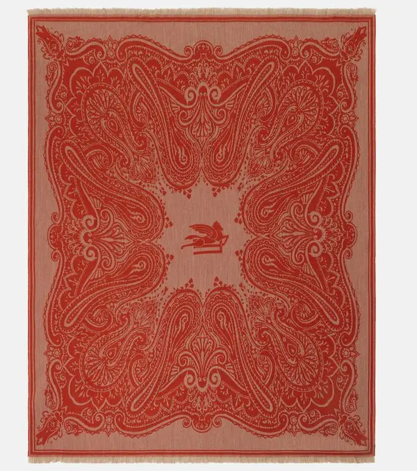 Etro Paisley Wool Jacquard Throw