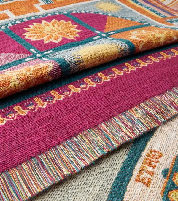 Etro Shanti Embroidered Cotton Throw - Multicoloured