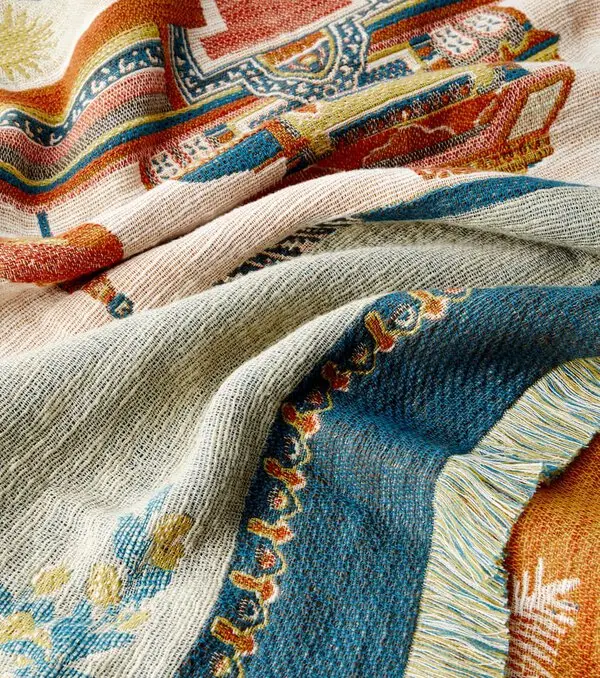 Etro Shanti Embroidered Cotton Throw