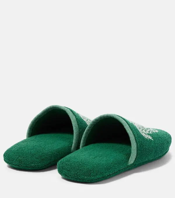 Versace Medusa Cotton Terry Slippers - Green