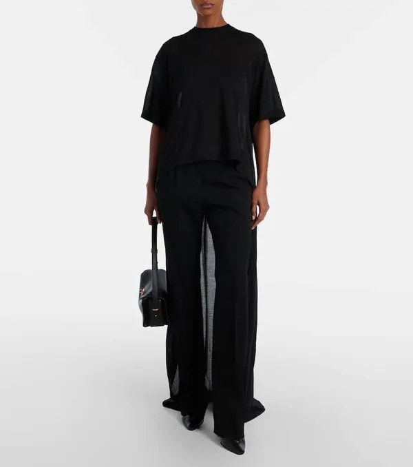 Balenciaga Draped Cotton Jersey T-shirt