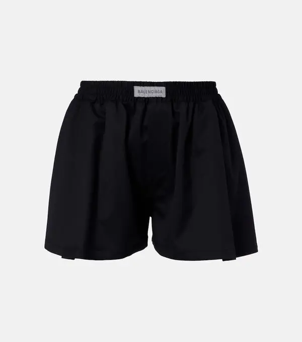 Balenciaga Logo Wool-blend Shorts