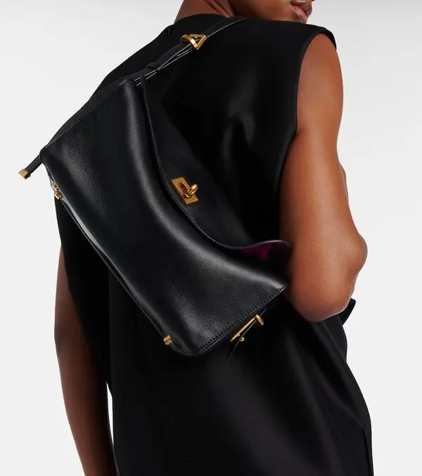 Balenciaga Le 7 Leather Shoulder Bag
