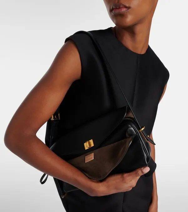 Balenciaga Le 7 Leather Shoulder Bag