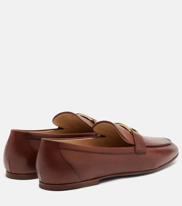 TOD'S T Timeless Leather Loafers - Brown