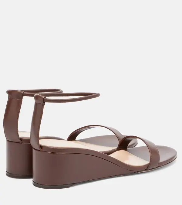 GIANVITO ROSSI Leather Wedge Sandals