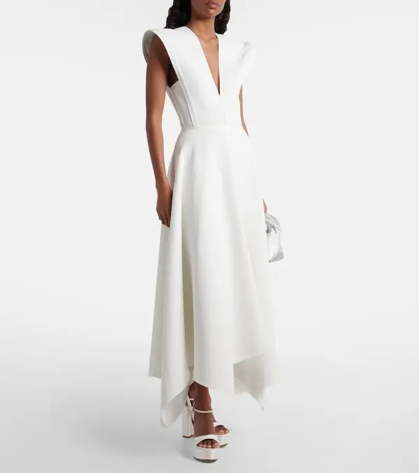 GIANVITO ROSSI Marlena Satin Platform Sandals - White
