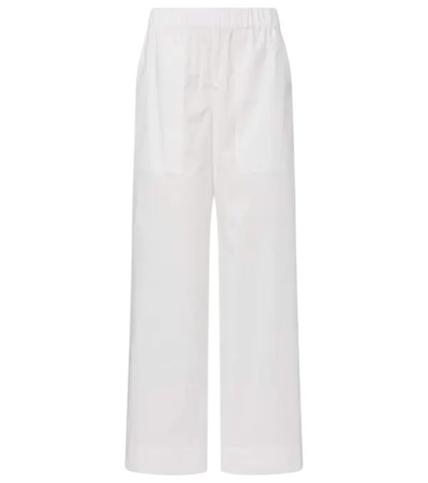 Simkhai Arden Cotton-blend Wide-leg Pants - White
