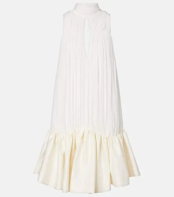 ROTATE BY BIRGER CHRISTENSEN Bridal Tie-neck Draped Mini Dress