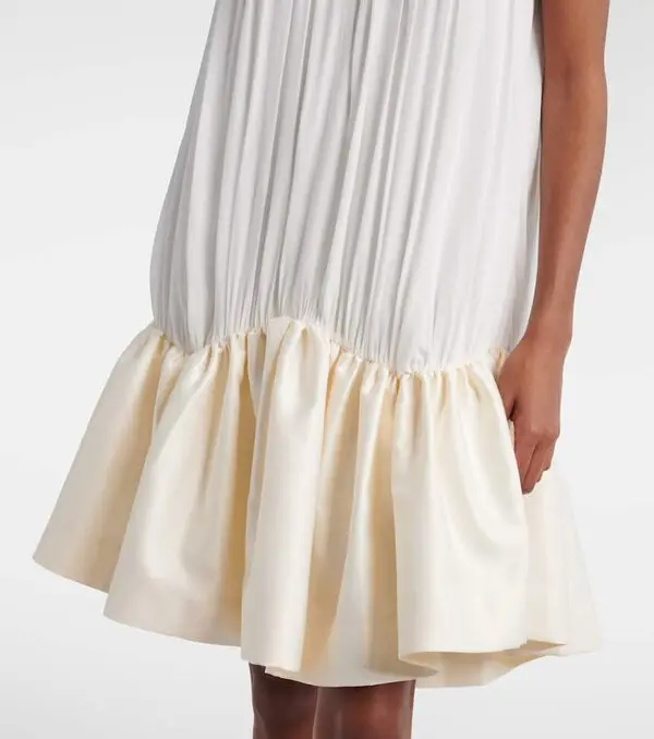 ROTATE BY BIRGER CHRISTENSEN Bridal Tie-neck Draped Mini Dress