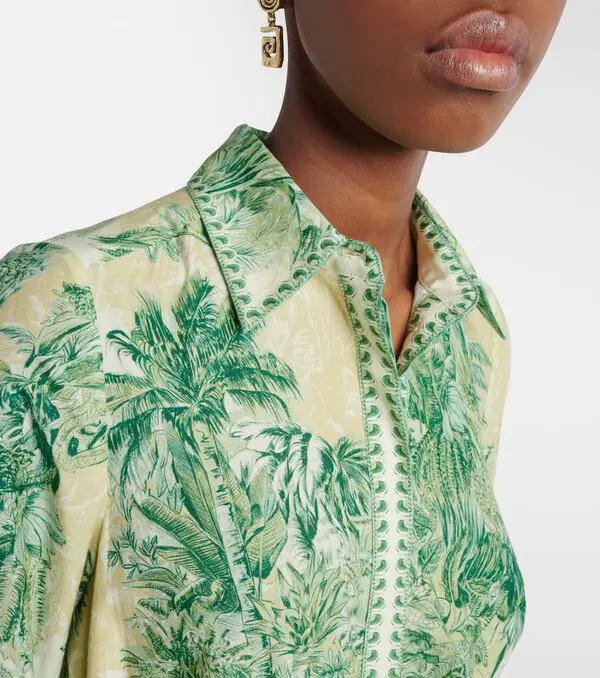 ALEMAIS Sara Printed Cotton And Silk Shirt Dress