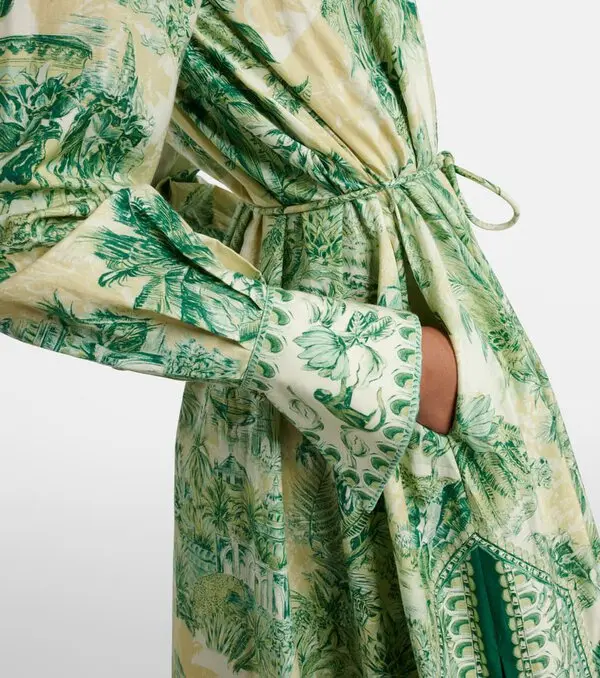 ALEMAIS Sara Printed Cotton And Silk Shirt Dress