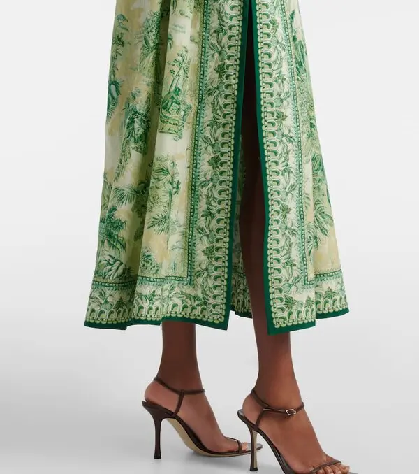 ALEMAIS Sara Printed Cotton And Silk Shirt Dress