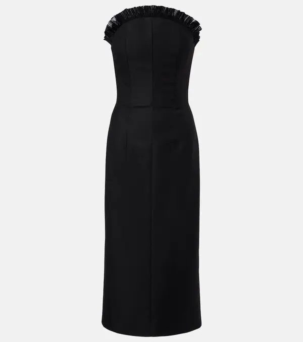 Alexander McQueen Ruffled Wool Gabardine Cocktail Dress