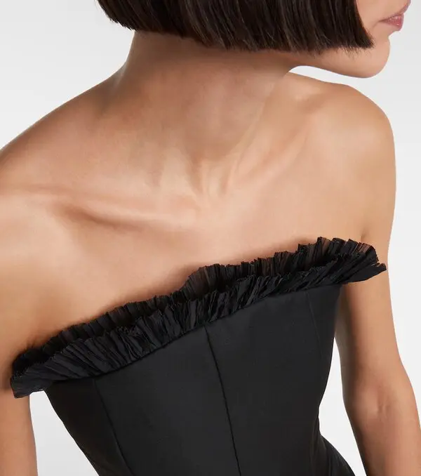 Alexander McQueen Ruffled Wool Gabardine Cocktail Dress