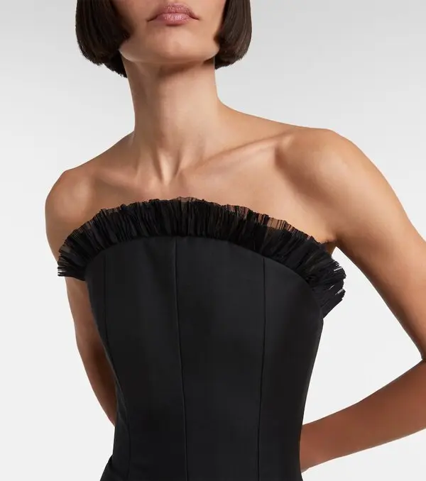 Alexander McQueen Ruffled Wool Gabardine Cocktail Dress