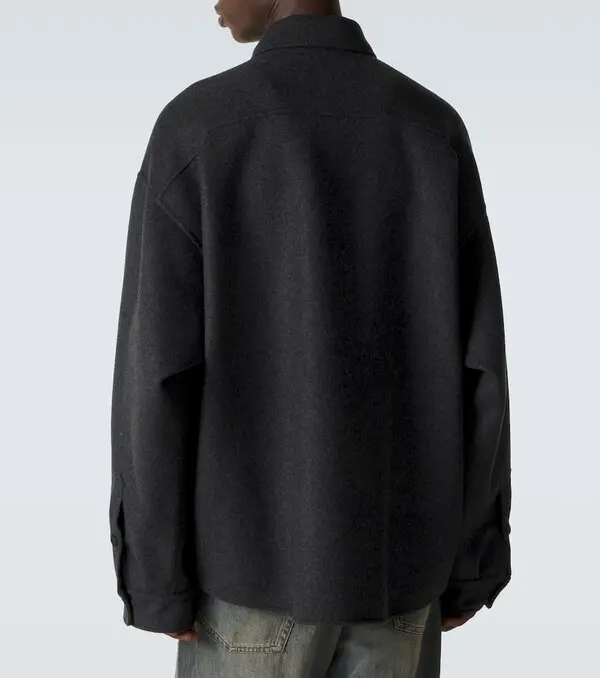 Balenciaga Wool-blend Zip-up Overshirt