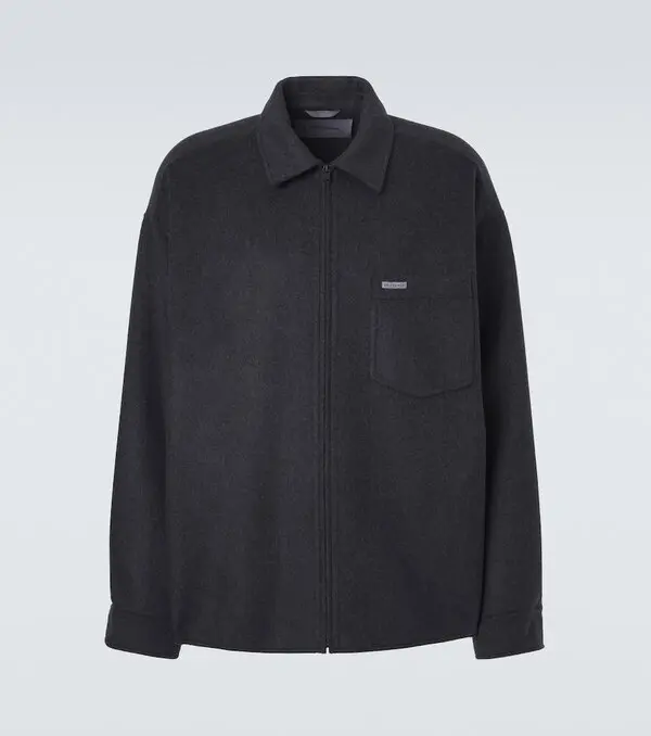 Balenciaga Wool-blend Zip-up Overshirt