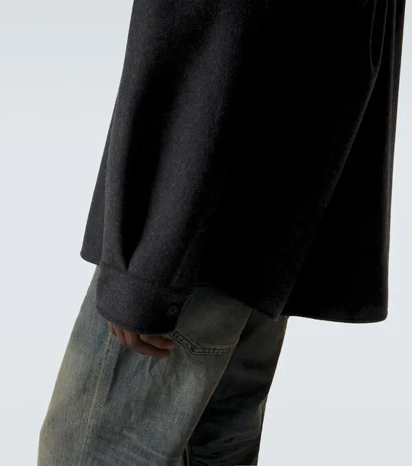 Balenciaga Wool-blend Zip-up Overshirt