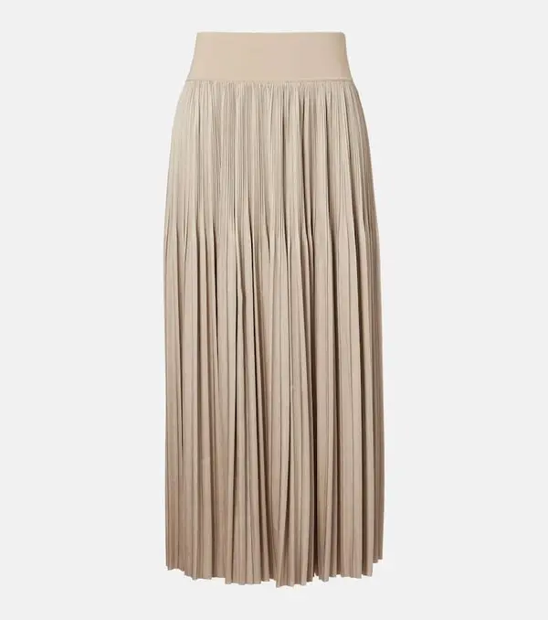 JOSEPH Rabat Plisse Midi Skirt - Beige